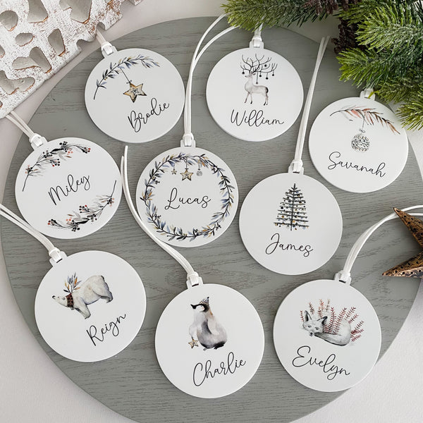 Personalised Mix and Match XMAS Ornaments | Family Name designs ...