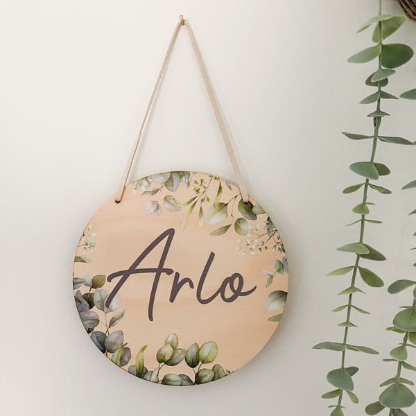 Round Wooden Name Plaques | Personalised Kids Room Decor – CARVD studio